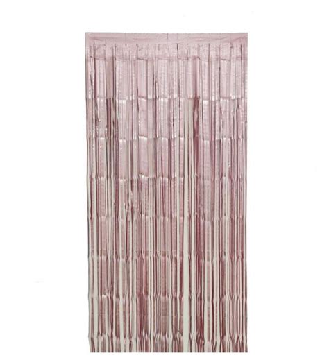 Mauve Fringe Curtains Dusty Mauve Foil Curtains Dusty Rose Etsy