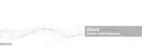 흰색 배경에 연결된 점과 선이 있는 동적 웨이브 디지털 웨이브 배경 개념 추상기술 배경 빅 데이터 시각화 3d 렌더링 테크놀로지에 대한 스톡 사진 및 기타 이미지 Istock