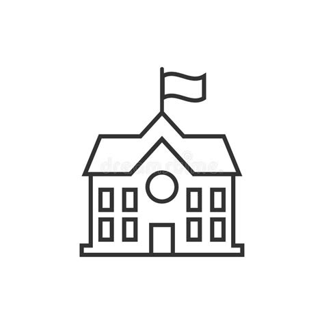 Icono De La Construcción De Escuelas En Estilo Plano Enfermedad Del