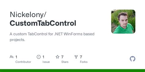 github nickelony customtabcontrol a custom tabcontrol for