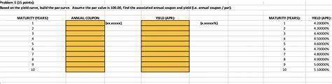 Solved Problem 5 15 Points Based On The Yield Curve