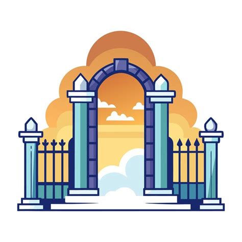 Heaven Gate Solated Vector Illustration Premium Ai Generated Vector