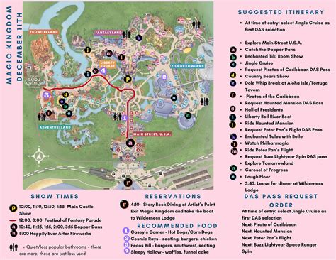 Custom Walt Disney World Park Plans And Itinerary Traveled Tori