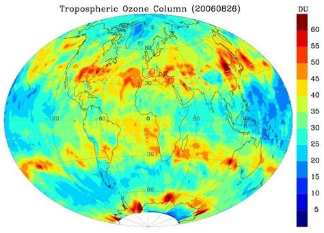 Tropospheric Column Ozone On 26 August 2006 Derived From Ozone Download Scientific Diagram