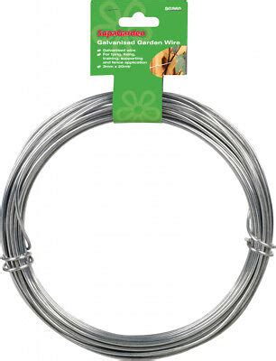 3mm X 20m Garden Wire Galvanised Fencing Training Fixing Etc