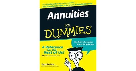 Annuities For Dummies By Kerry Pechter