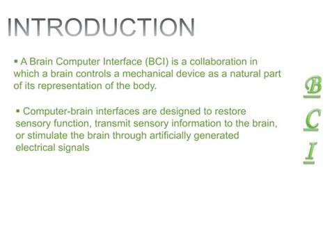 Brain Control Interface Using Electroencephalography Ppt