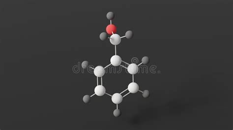 Benzyl Alcohol Molecule Molecular Structure Aromatic Alcohol Ball