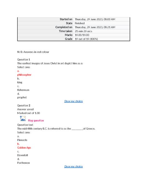 Graded Quiz UNit Started On Thursday June AM State Finished Completed On