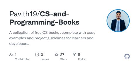 Github Pavith19cs And Programming Books A Collection Of Free Cs Books Complete With Code