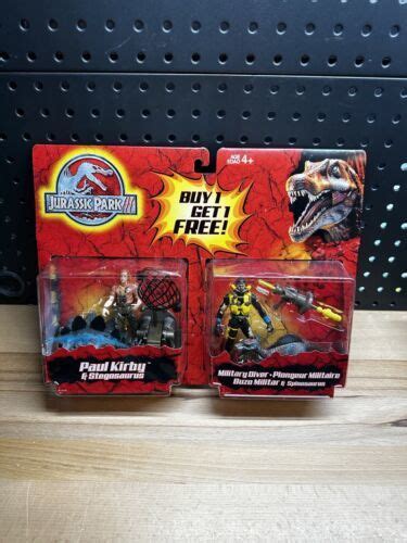 Vintage Jurassic Park Iii Paul Kirby And Military Diver 2 Pack Hasbro