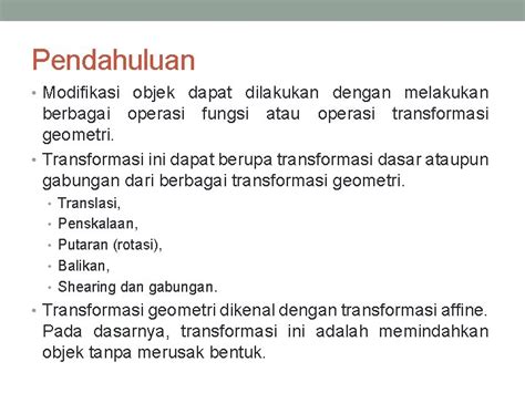 Komputer Grafika Transformasi 2 D Rotasi Dan Shearing