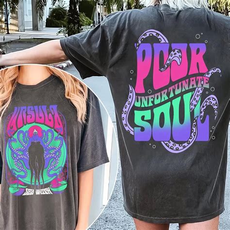 2 Sided Ursula Sea Witch Seventies Poor Unfortunate Soul Shirt The