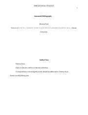 Annotated Bibliography Bus1701 Assignment Docx BEHAVIOURAL FINANCE 1