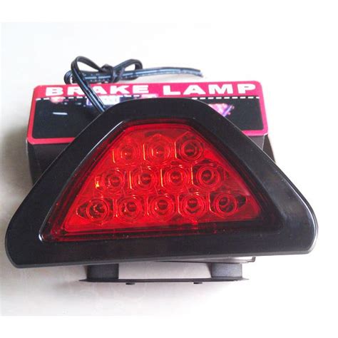 F Style Led Rear Tail Brake Stop Light Third Red Lights Red Lens Flashing Strobe Taillights