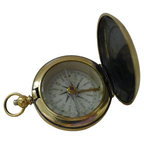 Antique English Brass Cased Compass C1900 For Sale At 1stdibs