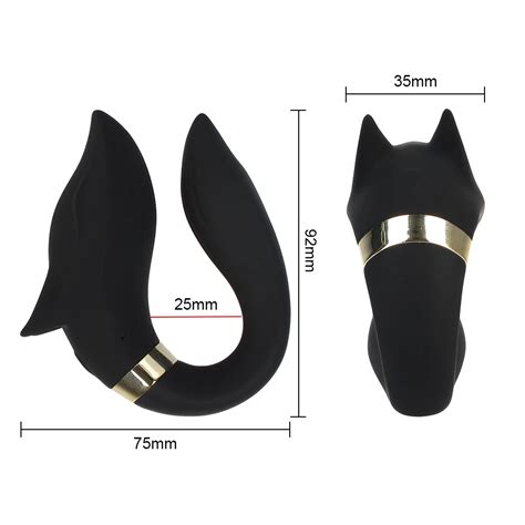 Fox Vibrator Clitoris Stimulator Double Headed Vibration Ring Wearabl