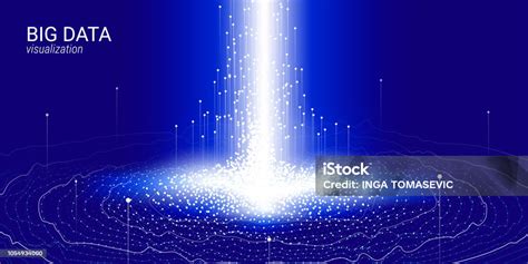 Visualisasi Big Data Gelombang 3d Infografis Analisis Ilustrasi Stok