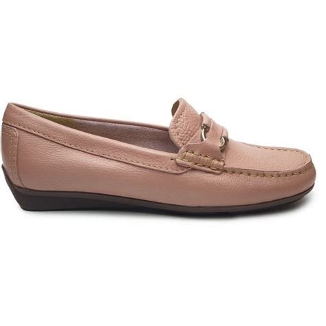 Globo Womens Atherstone Rose Pink Slip On Loafer Shoes