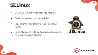 Managing SELinux Security RHCSA RH134 Pdf
