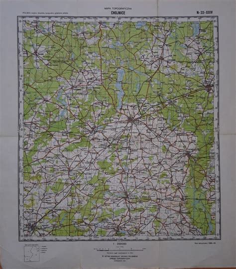 Mapa Topograficzna Polski Chojnice SGWP WZK Gdańsk Licytacja na Allegro Lokalnie
