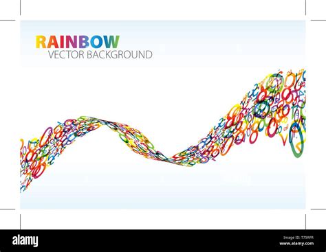 Abstract Background With Colorful Rainbow Numbers Stock Vector Image