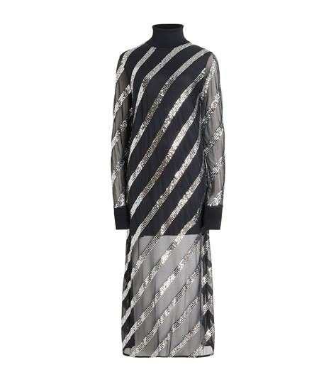 Womens Allsaints Multi Mesh Sequinned Juela Dress Harrods Uk