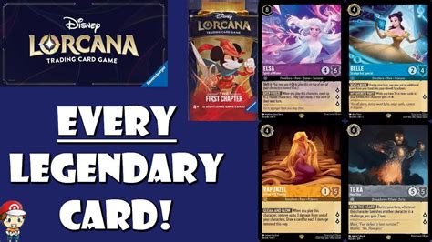 All Legendary Cards Revealed From 1st Ever Disney Lorcana Set Rarest Cardbig Disney Lorcana