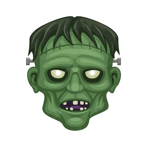 Premium Vector Frankenstein Head Monster Character Cartoon