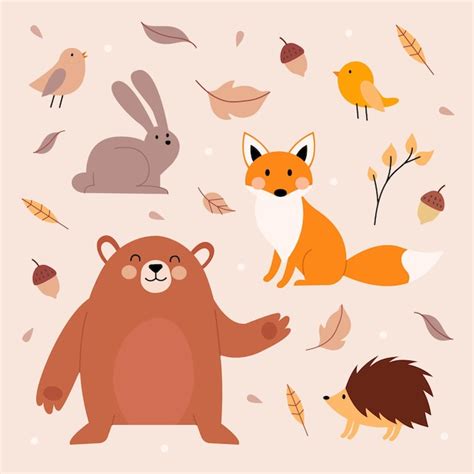 Collection De Renards Dessinés à La Main Vecteur Gratuite