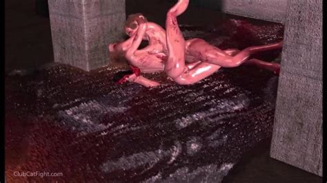 Animated Babe Bot Lesbian Catfight