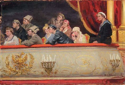 Иван Владимиров В театре Царская ложа 1918 Художники Краска Картины