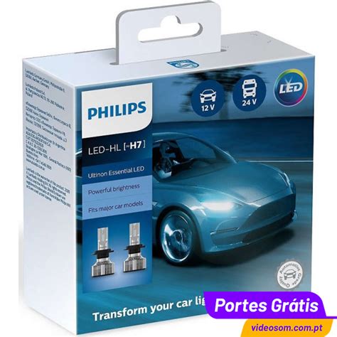 Philips LED H7 Ultinon Essential LED 2 Lâmpadas Videosom