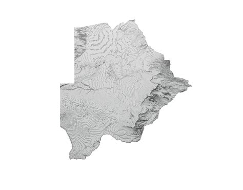 Botswana Map Botswana Flag Shaded Relief Color Height Map 3d