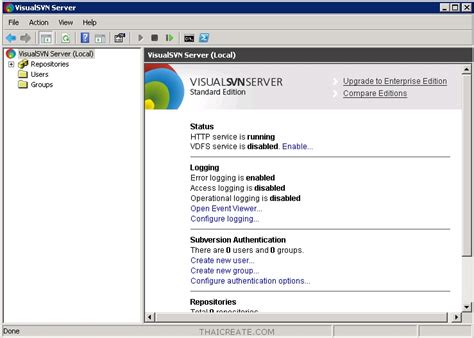 ตอนที่ 2 svn ติดตั้ง visualsvn server เก็บ version control สร้าง