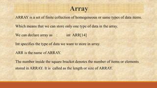 Introduction To Data Structure PPT