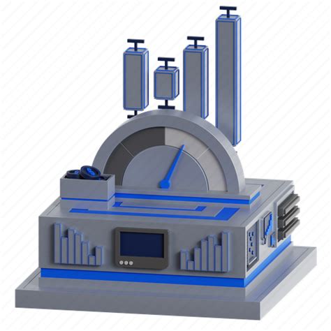 Gauge Chart Graph Data Analytics Statistics Visualization 3d
