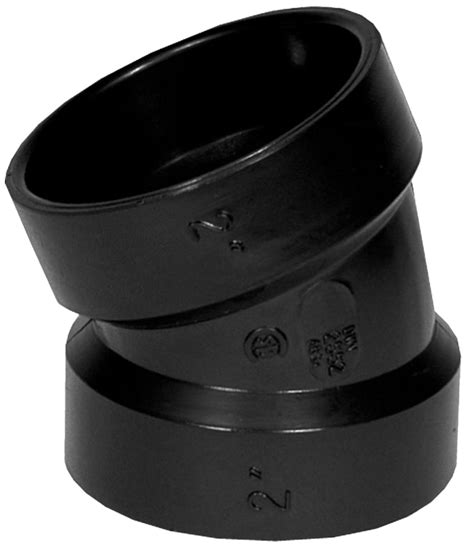 Ipex 027251 Pipe Elbow 1 12 In Hub 225 Deg Angle Abs Sch 40