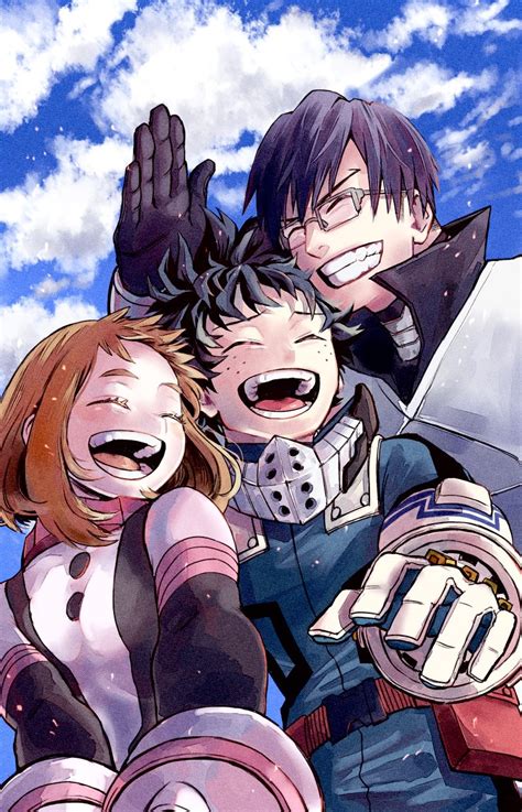 Midoriya Izuku Uraraka Ochaco And Iida Tenya Boku No Hero Academia