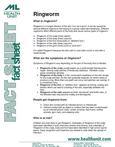 Ringworm — Middlesex London Health Unit