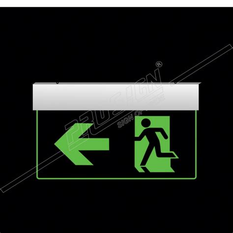 Two Side LED Exit Direction Sign Protector FireSafety