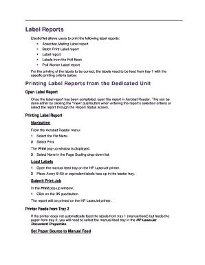 Fillable Online Label Reports Fax Email Print PdfFiller