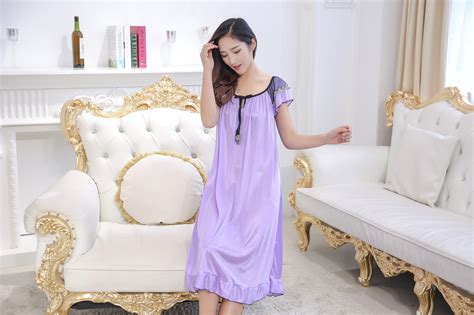 夏季女人睡裙吊带冰丝性感连衣裙睡衣仿真丝透明情趣家居服长裙款 阿里巴巴