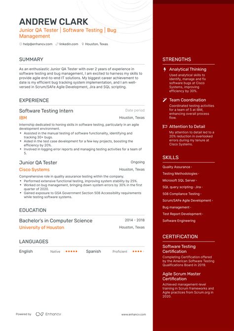 5 Junior QA Tester Resume Examples Guide For 2024
