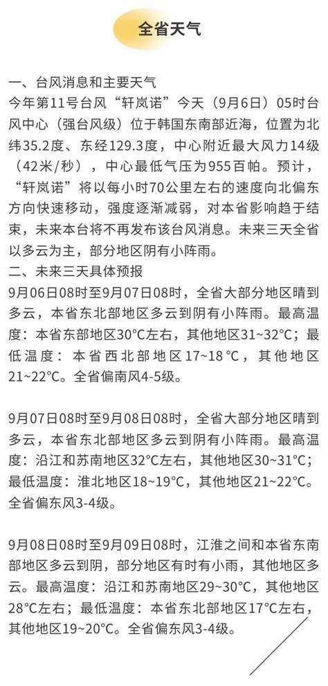 未来三天全省以多云为主，部分地区阴有小阵雨我苏网