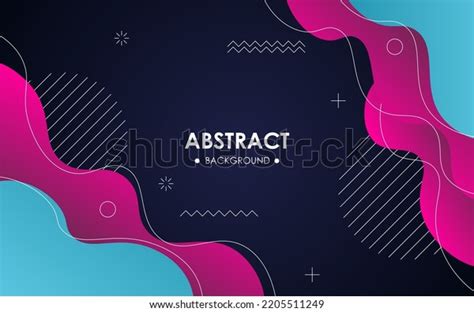 Abstract Purple Blue Gradient Dynamic Wavy Stock Vector Royalty Free