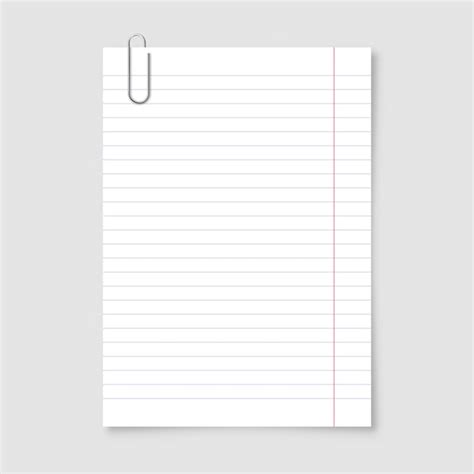 Premium Vector Realistic Blank Paper Sheet In A Format With Metal