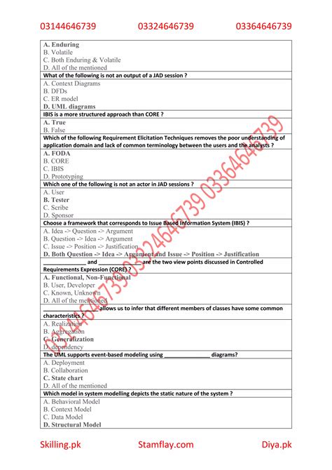 Software Engineering Mcqs Pdf