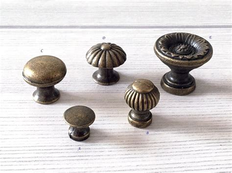 Vintage Look Small Knob Tiny Drawer Knob Rustic Knobs Antique Bronze