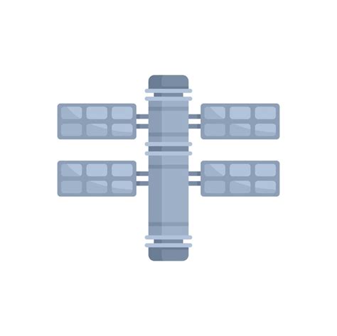 Premium Vector | Orbit space station icon flat vector international ...